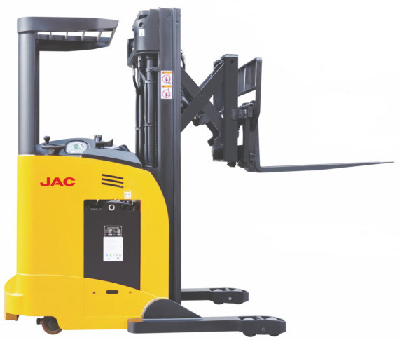 Single Scissor Sit Down Reach Truck Forklift 1.8 Ton Capacity High ...